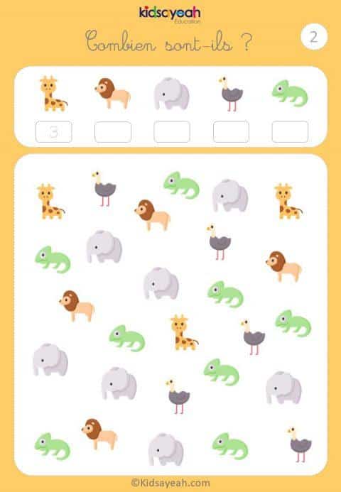 Apprendre à compter de 1 à 10 - Animaux - 2 - Kidsayeah Éducation