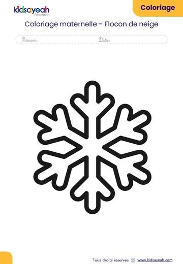 Coloriage maternelle flocon de neige - PDF à télécharger