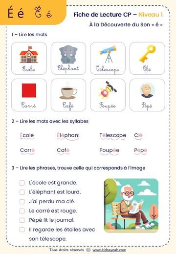 Lecture CP - 5 niveaux progressives, fiches PDF à Télécharger