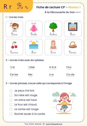 Lecture CP - 5 niveaux progressives, fiches PDF à Télécharger